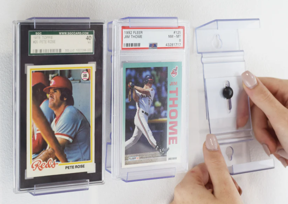 Graded PSA Trading and Sports Card Wall Mount & Shelf Stand - Secure ...