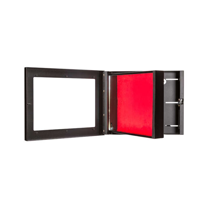 Locking display case provides clear viewing panels, with Ultra Security ...