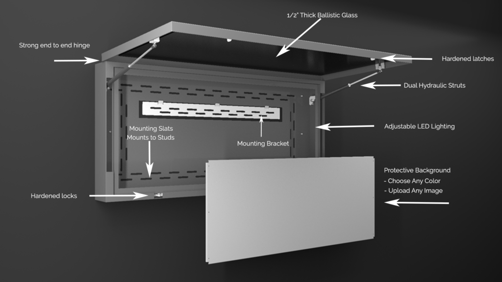 Large Lighted Display Cases - Secure Display